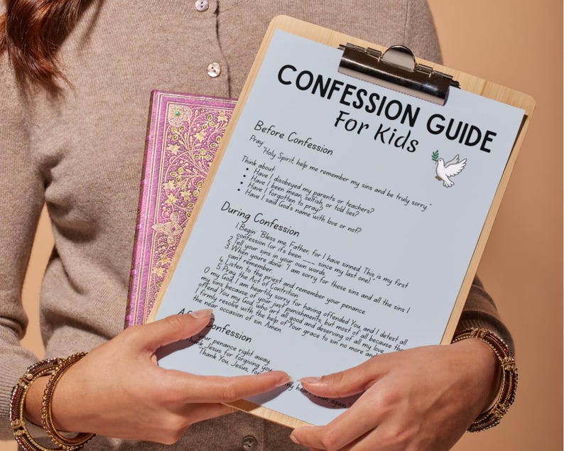Catholic Kids' Confession Guide | First Reconciliation Prep (PDF) - Etsy