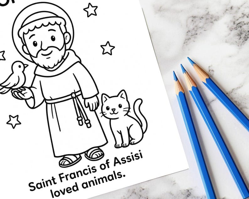 Catholic Saints Coloring Pages for Kids | Sunday School (PDF) - Etsy