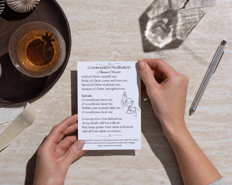 Catholic Communion Meditation Printable | Anima Christi Prayer | Post ...