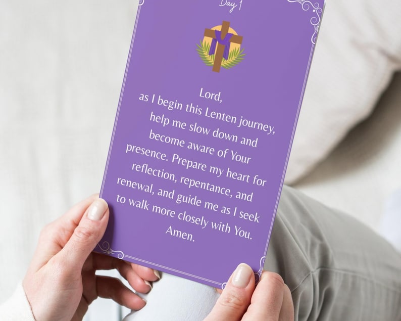 40 Days of Prayer for Lent | Lenten Prayer Cards | Easter Preparation ...