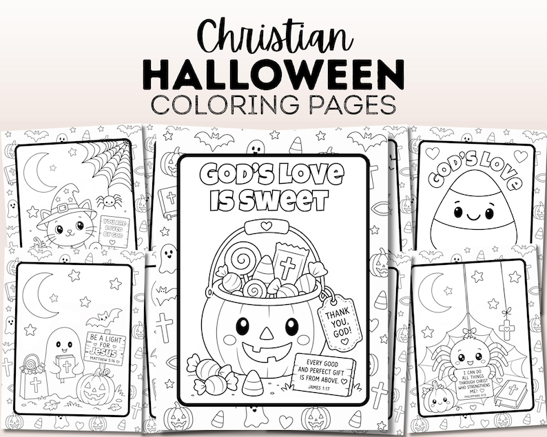 Christian Halloween Coloring Pages for Kids | Faith Based Halloween ...