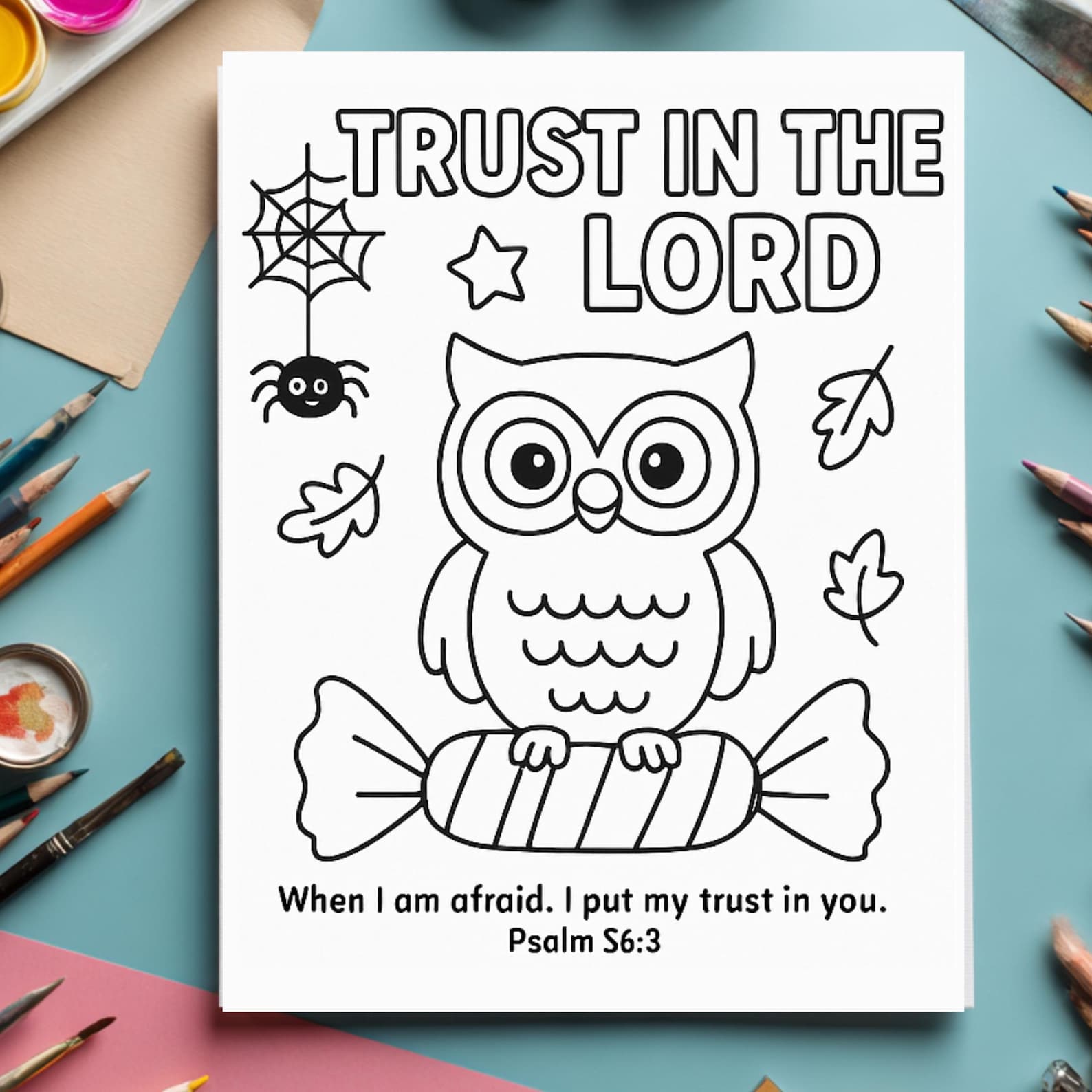 Christian Halloween Coloring Pages for Kids: Bible Verse Activity (PDF ...