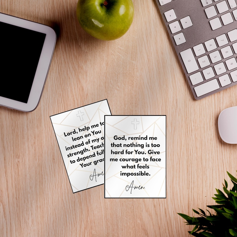 Christian Prayer Cards for Strength: Encouragement and Inspiration ...