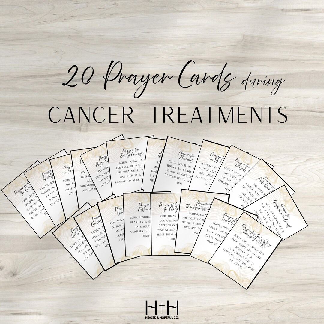 Christian Prayer Cards for Cancer Treatment: Strength & Healing ...