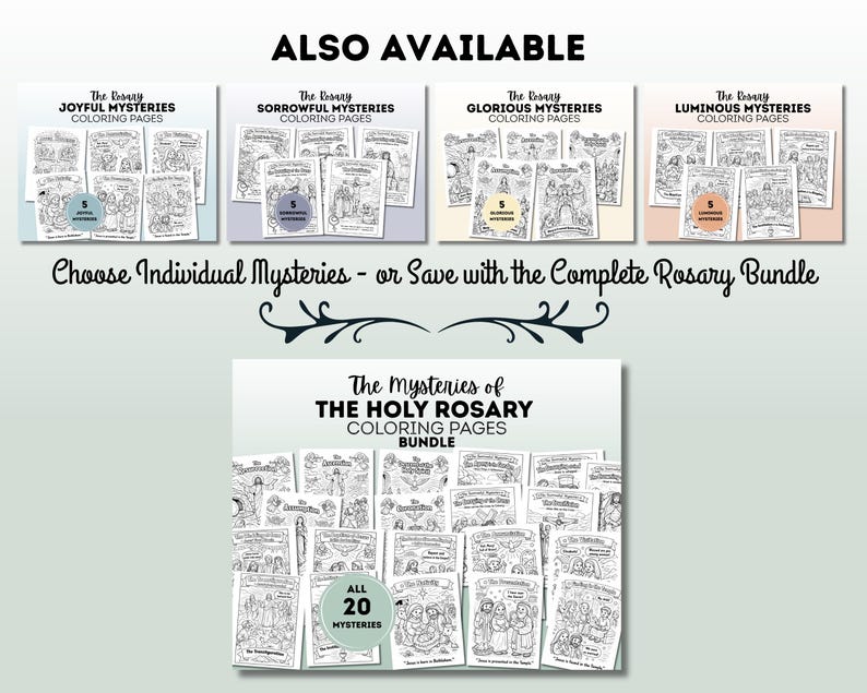 Joyful Mysteries of the Rosary Coloring Pages | Catholic Religion ...