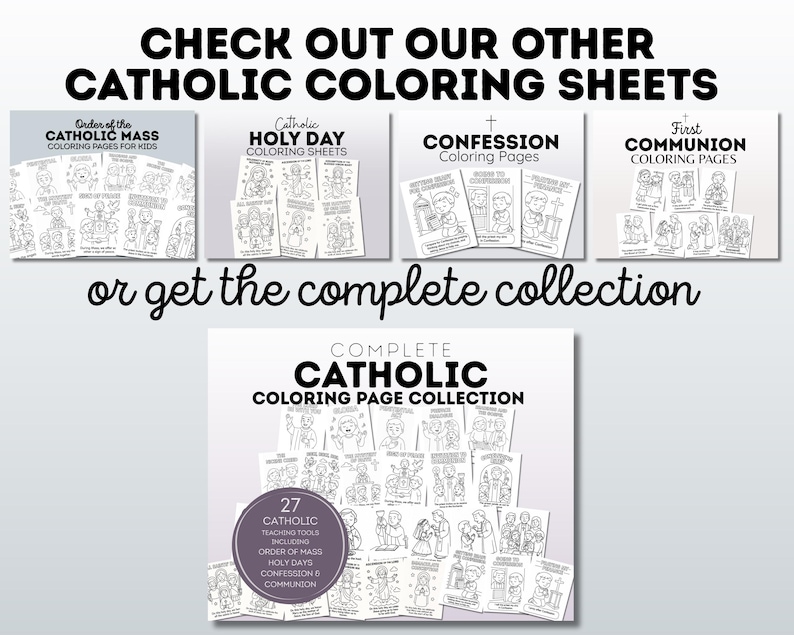Catholic Saints Coloring Pages for Kids | Sunday School (PDF) - Etsy