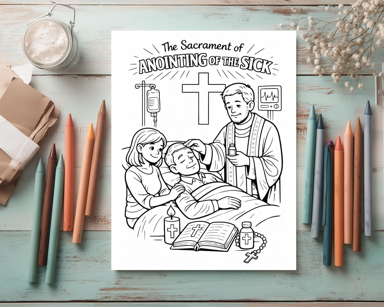 Seven Sacraments of the Catholic Church Coloring Pages for Kids ...