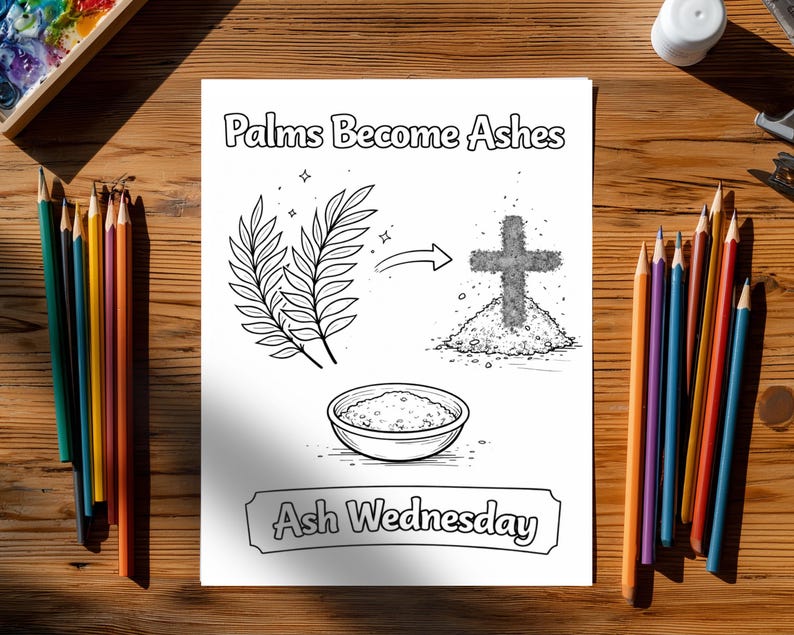 Ash Wednesday Coloring Pages for Kids | Catholic Lent Activities ...