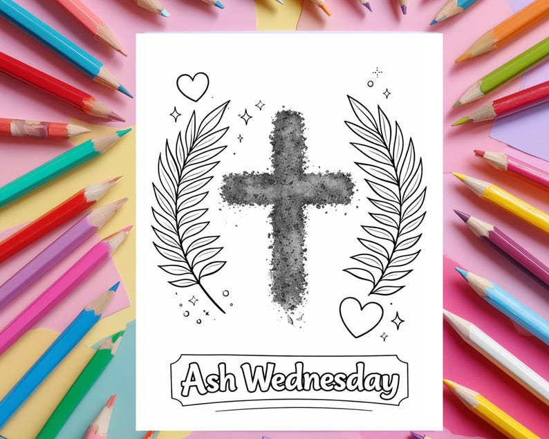 Ash Wednesday Coloring Pages for Kids | Catholic Lent Activities ...