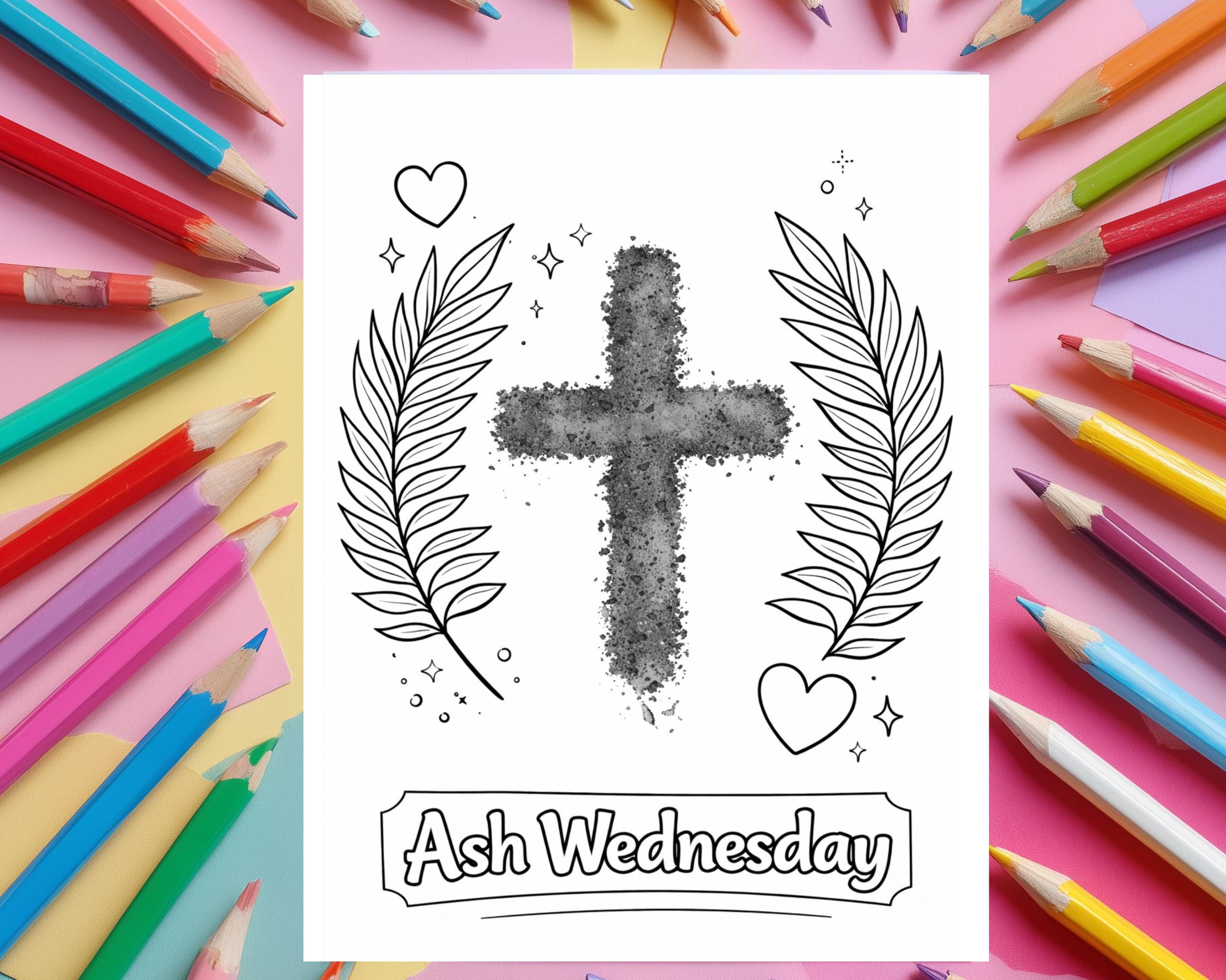 Ash Wednesday Coloring Pages for Kids | Catholic Lent Activities ...