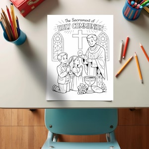 Seven Sacraments of the Catholic Church Coloring Pages for Kids ...