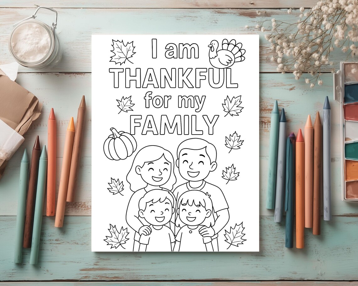 Christian Thanksgiving Coloring Pages: Bible Activity Sheets (digital ...