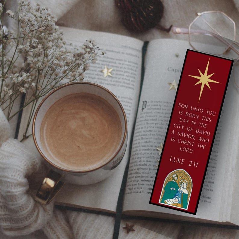Christmas Bible Verse Bookmarks: Printable Scripture Holiday Gifts ...