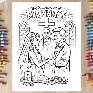 Seven Sacraments of the Catholic Church Coloring Pages for Kids ...