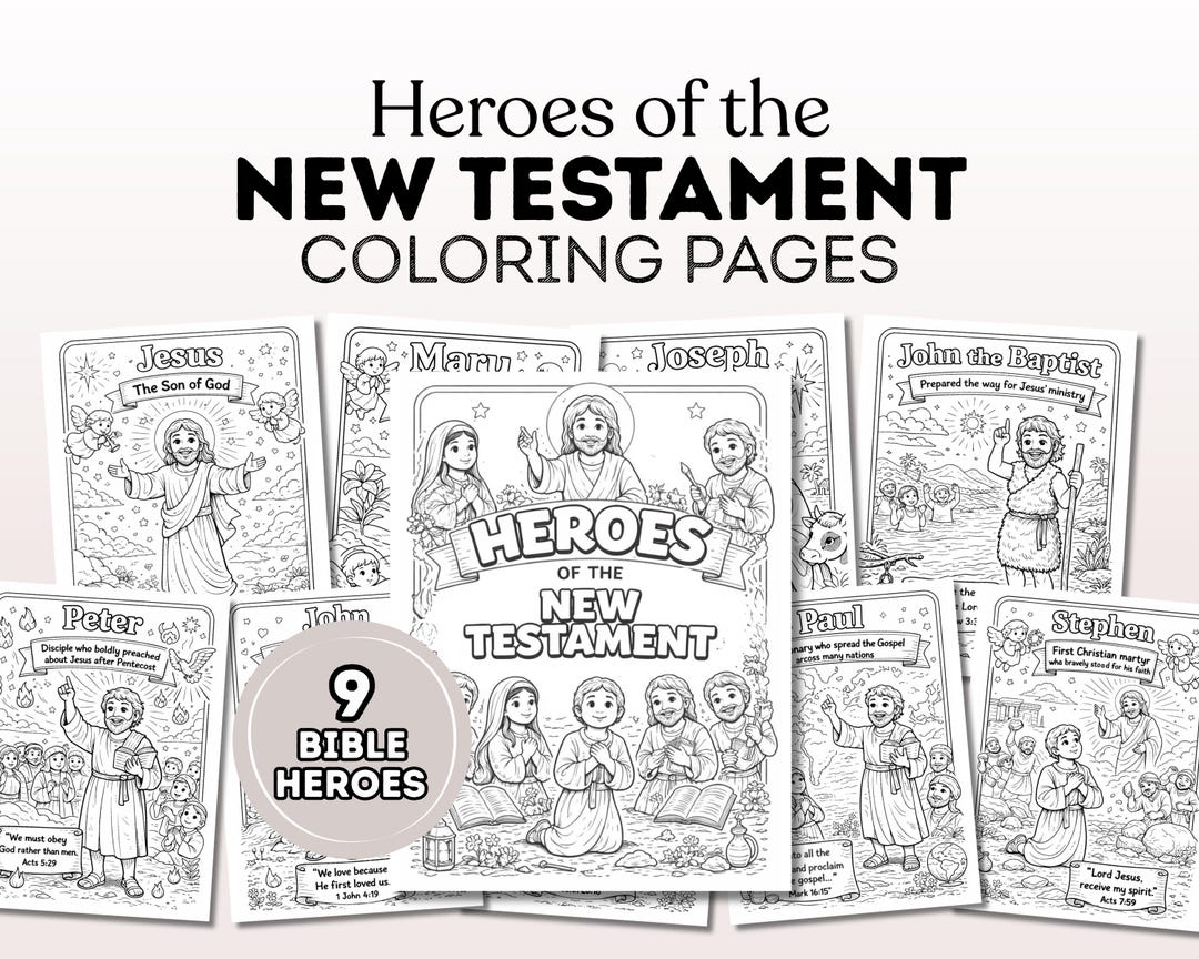 Heroes of the New Testament Coloring Pages | Bible Heroes Activity for ...