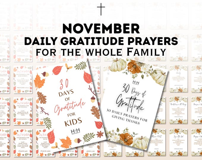 Thanksgiving Prayer Cards for Kids, Christian Thank You God Printable ...