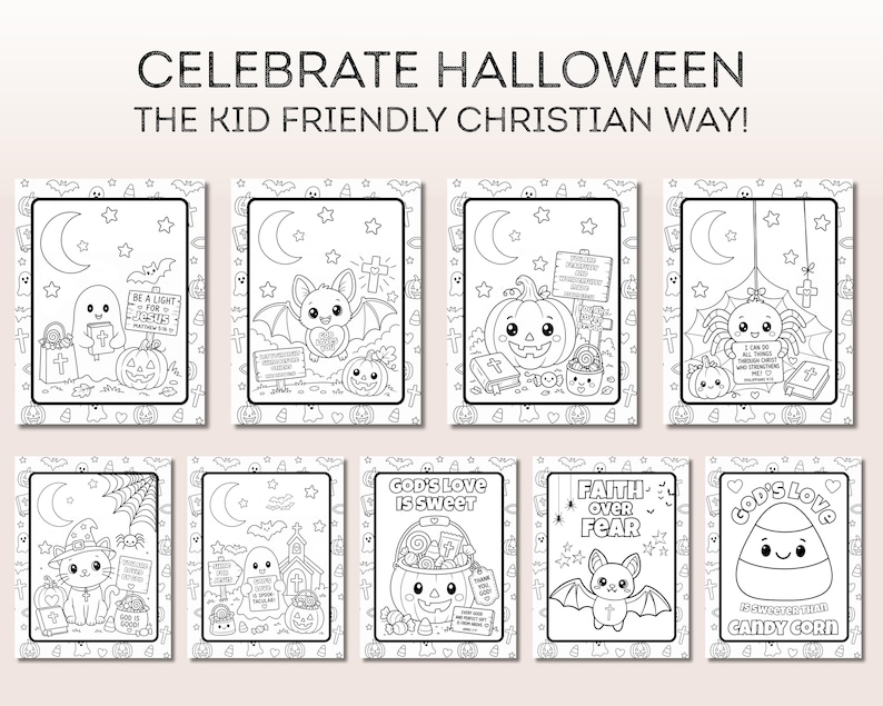 Christian Halloween Coloring Pages for Kids | Faith Based Halloween ...