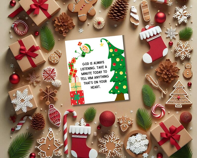 Christian Christmas Elf Notes | 24 Daily Elf Message Cards for Kids - Etsy