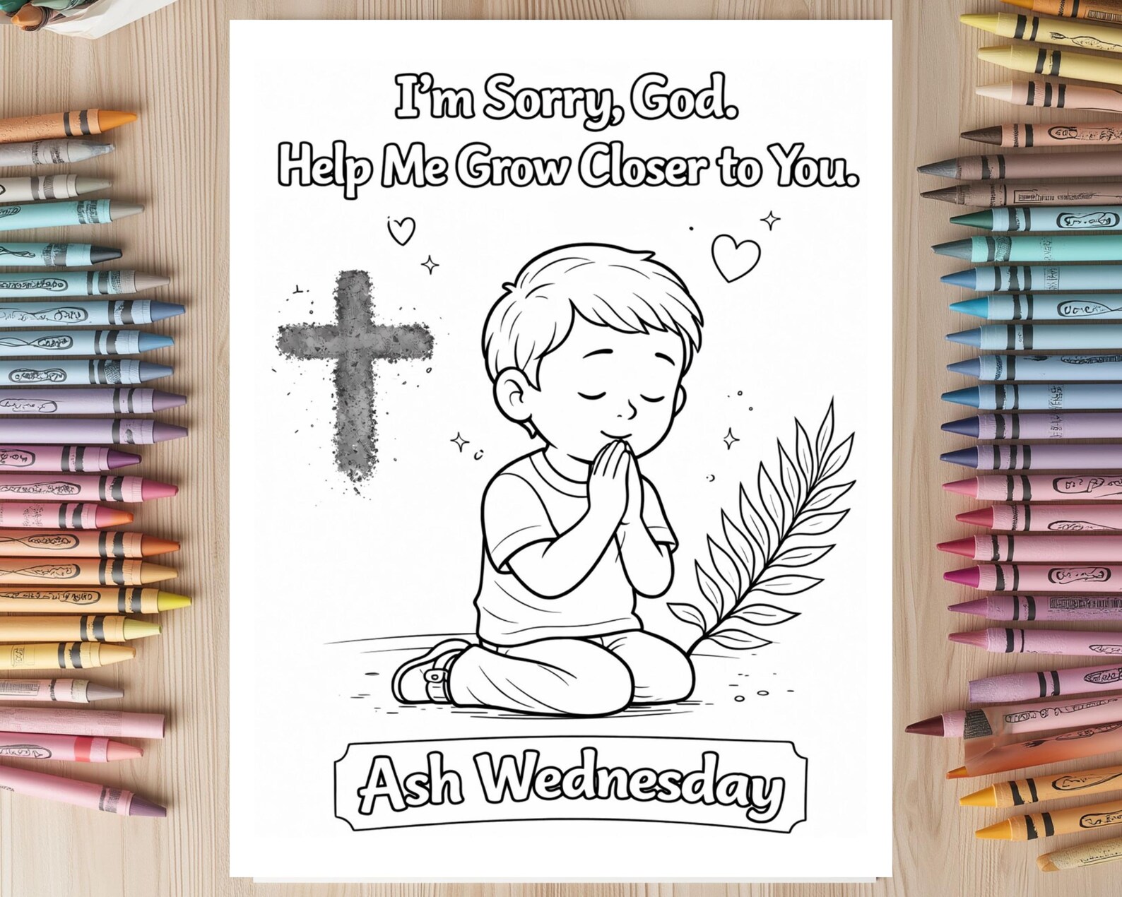 Ash Wednesday Coloring Pages for Kids | Catholic Lent Activities ...