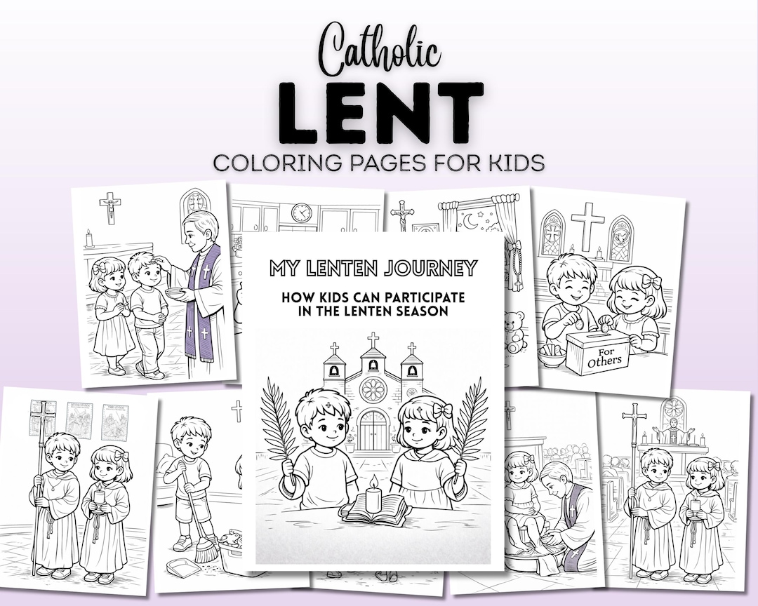 Catholic Lent Coloring Pages for Kids | Lenten Activities | Ash ...