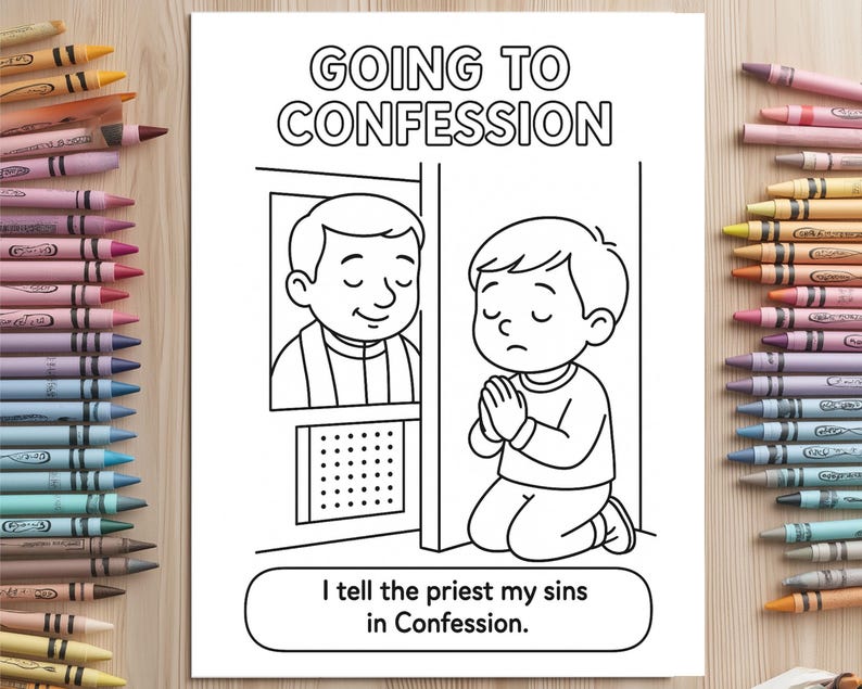 Catholic Coloring Page Bundle | Holy Days, Mass, Confession, Communion ...