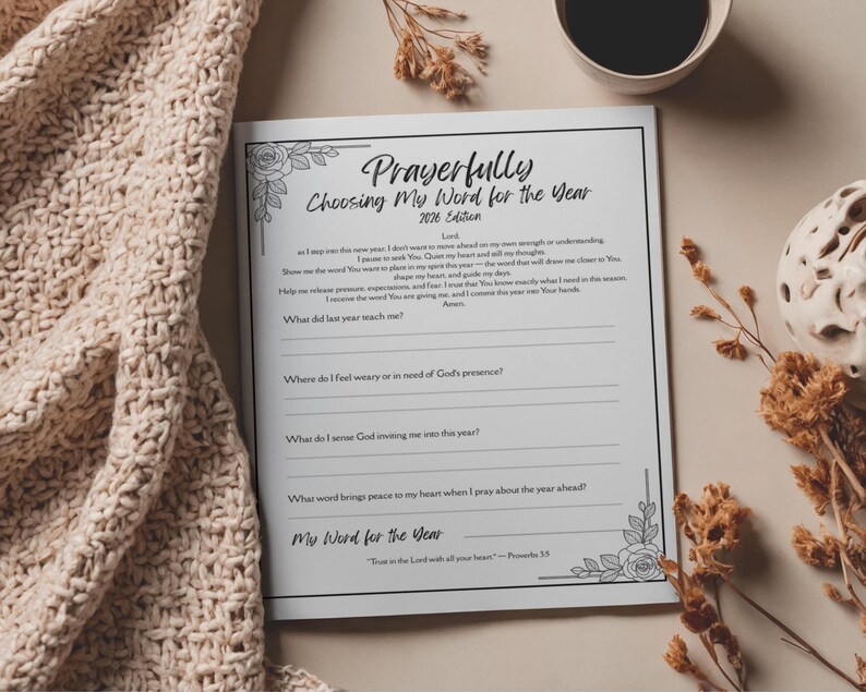 Prayerfully Choosing My Word of the Year | Christian New Year Prayer ...