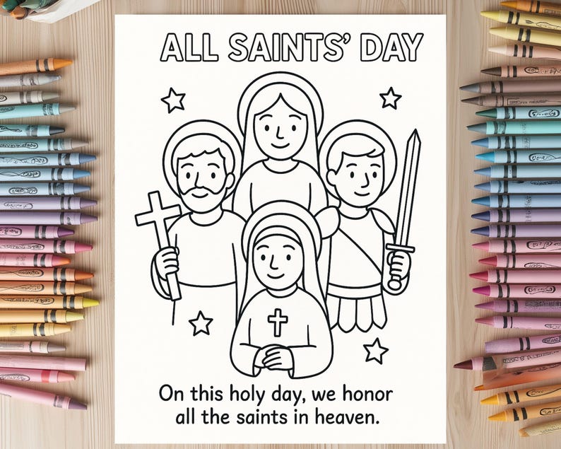 Catholic Holy Day Coloring Pages: Religious Activities (digital ...