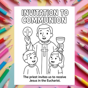 Catholic Mass Coloring Pages for Kids: Printable CCD Activity (digital ...