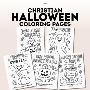 Christian Halloween Coloring Pages for Kids: Bible Verse Activity (PDF ...