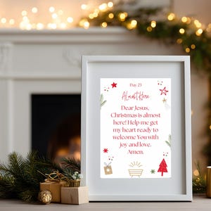 Kids' Advent Prayer Cards: Printable Christian Christmas Countdown ...