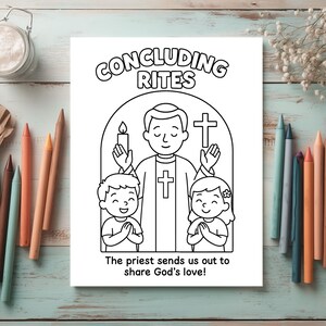 Catholic Mass Coloring Pages for Kids: Printable CCD Activity (digital ...