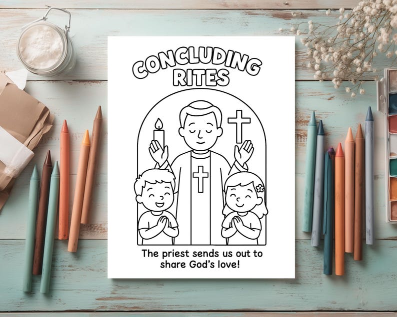 Catholic Mass Coloring Pages for Kids: Printable CCD Activity (digital ...