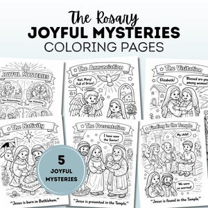Joyful Mysteries Coloring - Etsy