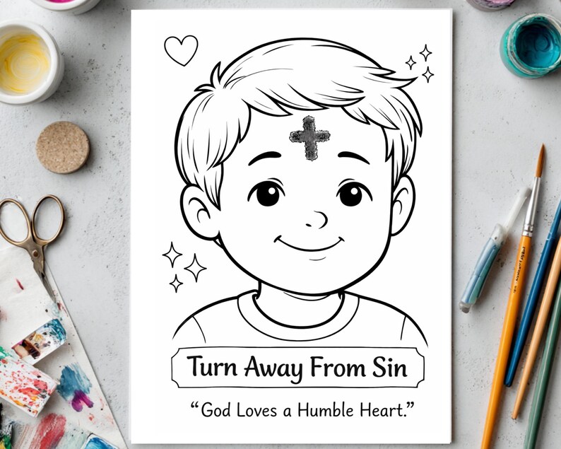 Ash Wednesday Coloring Pages for Kids | Catholic Lent Activities ...