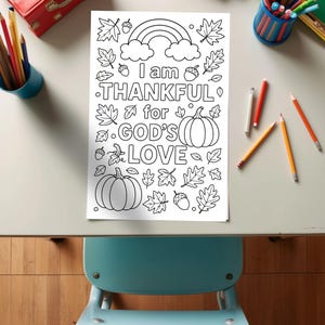 Christian Thanksgiving Coloring Pages: Bible Activity Sheets (digital ...