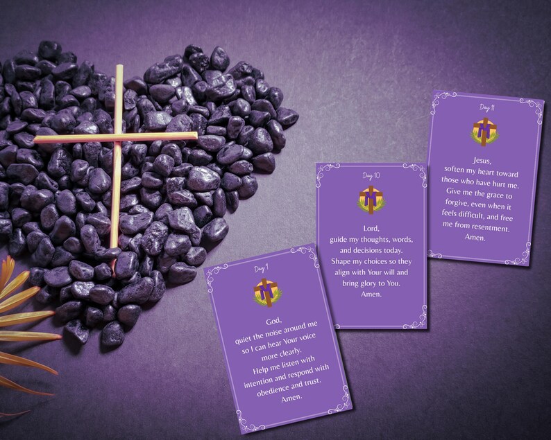 40 Days of Prayer for Lent | Lenten Prayer Cards | Easter Preparation ...