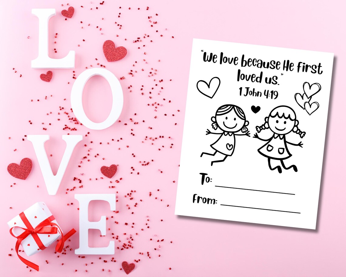 Bible Verse Valentine Cards for Kids | Christian Valentines Printable ...
