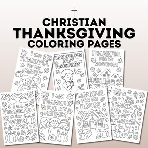 Christian Thanksgiving Coloring Pages: Bible Activity Sheets (digital ...