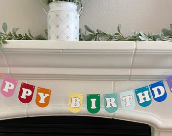 Colorful Happy Birthday Banner! - Etsy