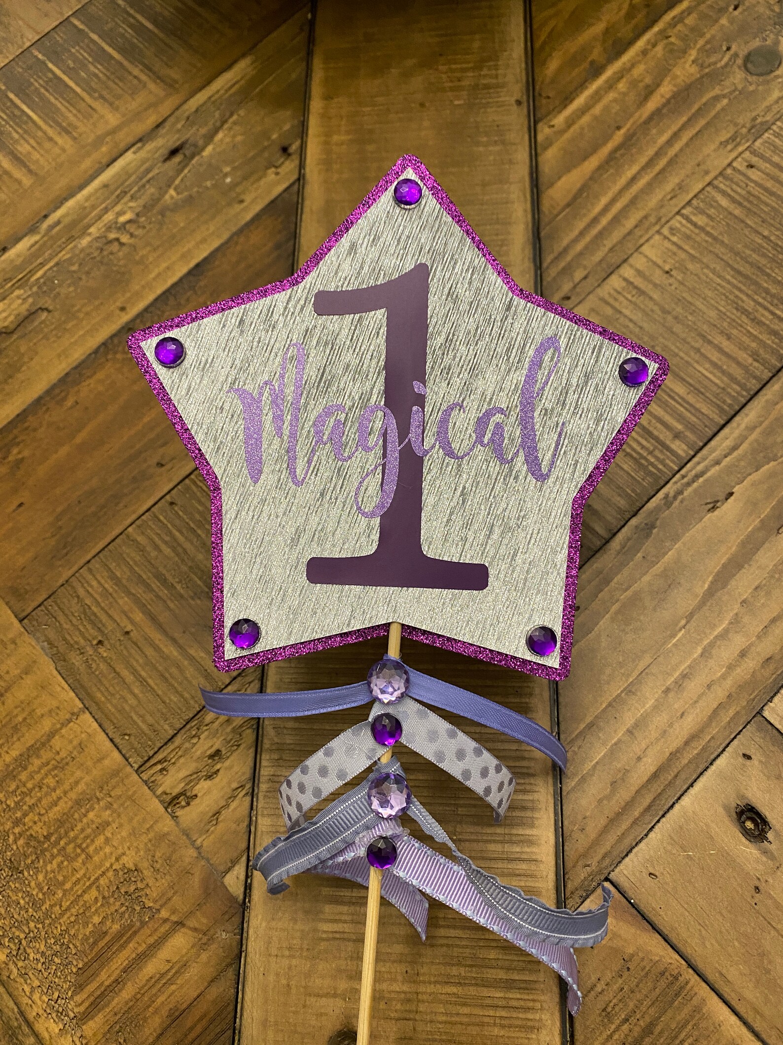 Magical One Cake Topper Purple - Etsy