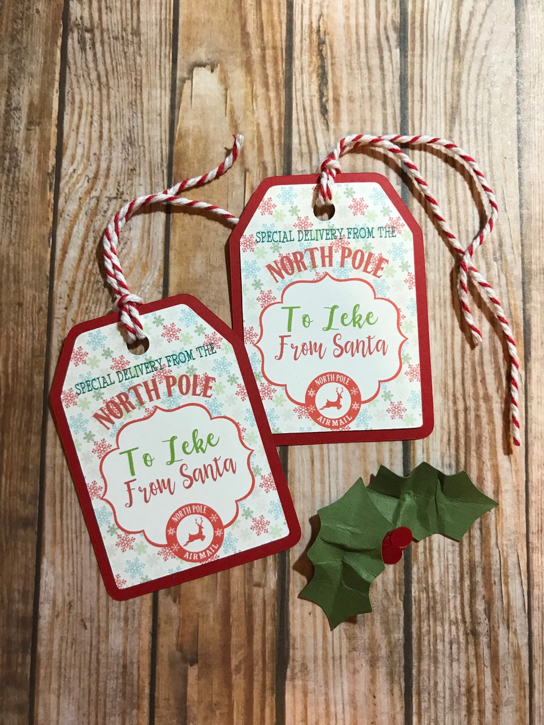 Custom Santa Gift Tags - Etsy