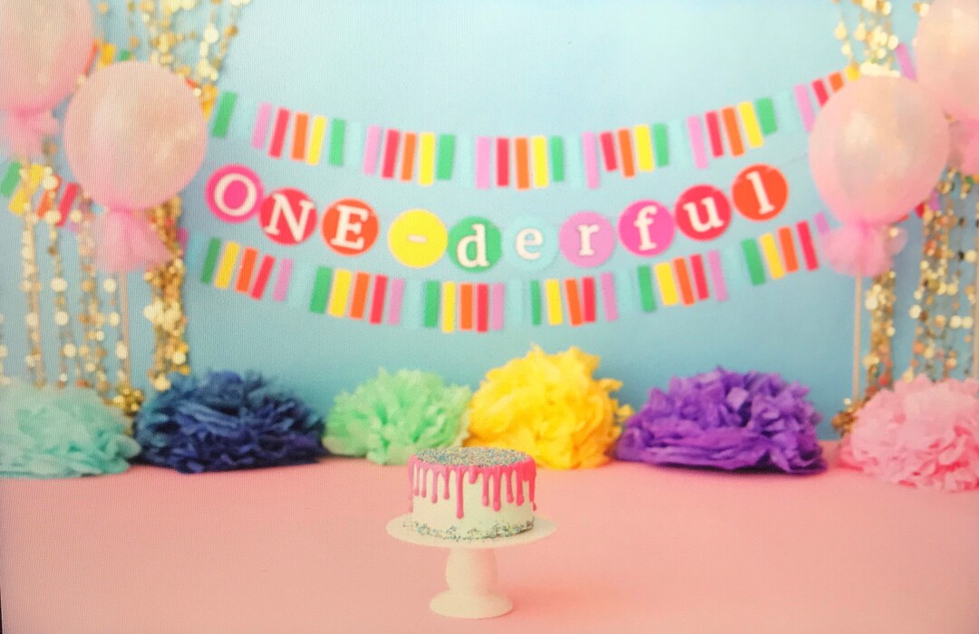 Rainbow One-derful Banner - Etsy