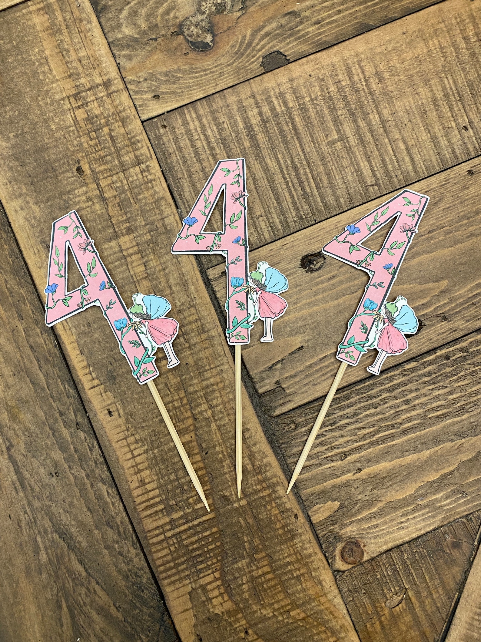 Fairy 4 Cupcake Toppers - Etsy