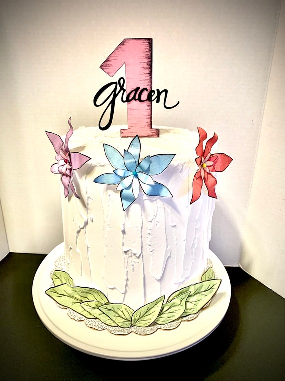 Story Book Style ONE Cake Topper | Etsy