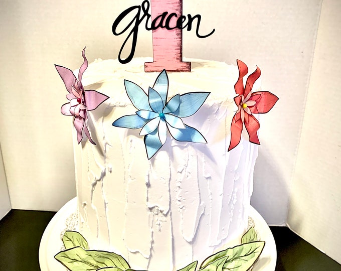 Story Book Style ONE Cake Topper - Etsy
