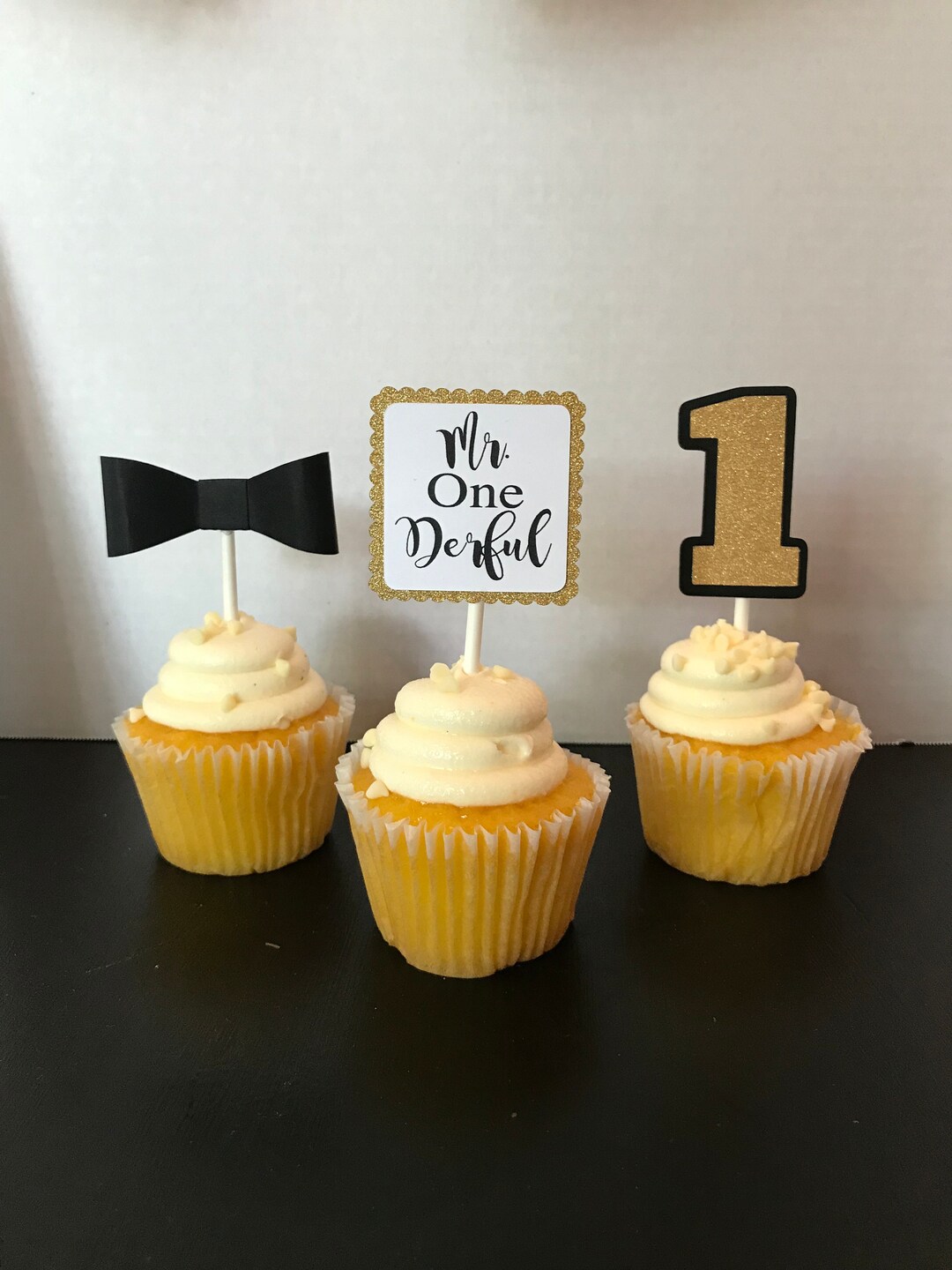 Mr One-derful Cupcake Toppers - Etsy