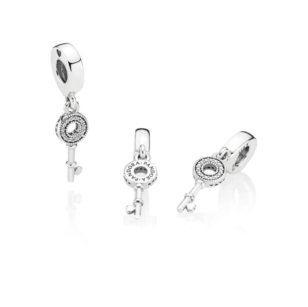 Pandora S925 Regal Vintage Key Pendant Dangle Bracelet Charm - Etsy