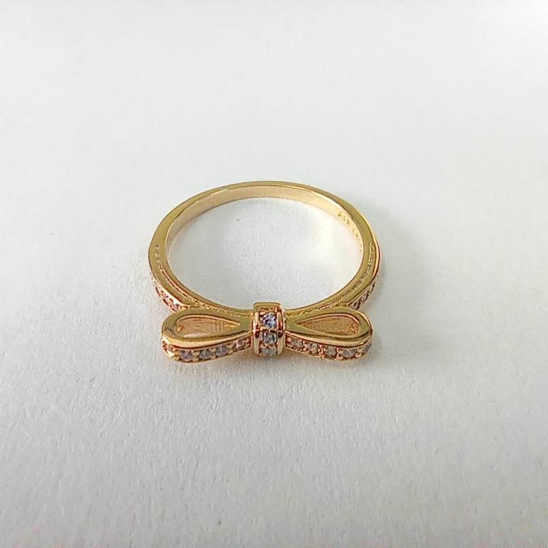 Pandora Gold Delicate Bow Ring - Etsy