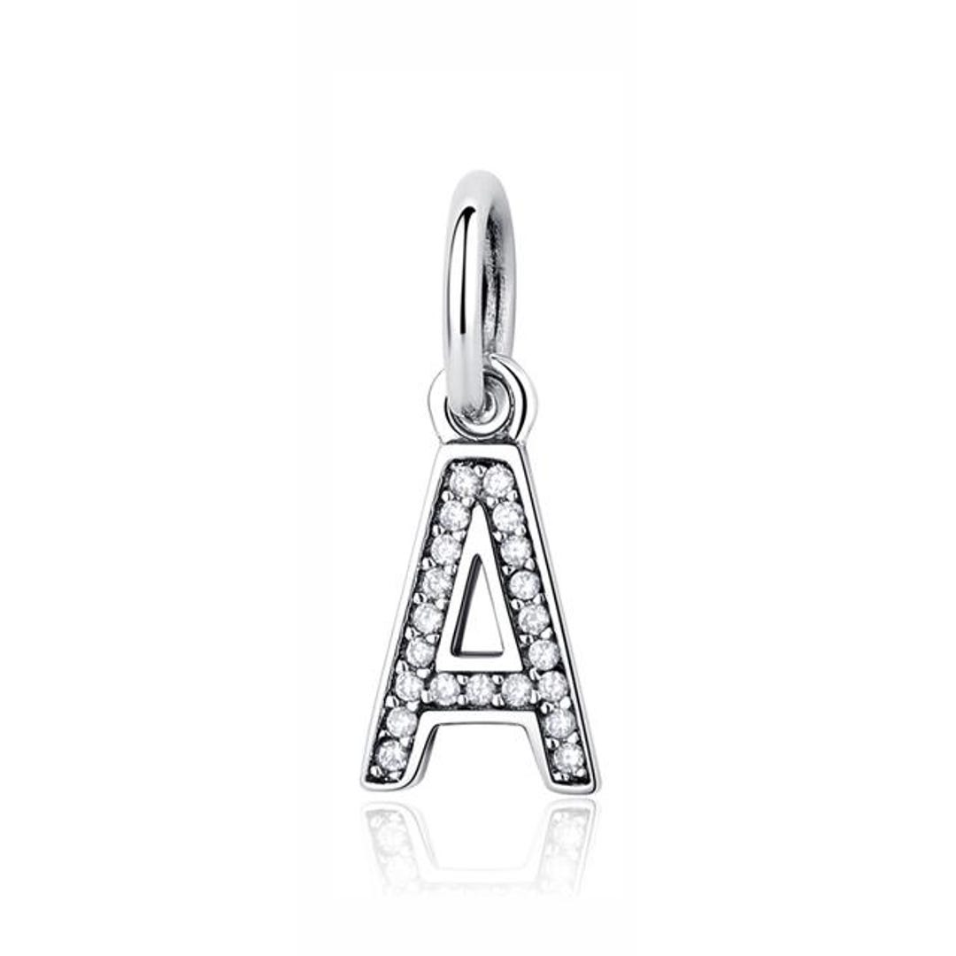 Pandora Sterling Silver Letter a Initial Dangle Charm - Etsy UK