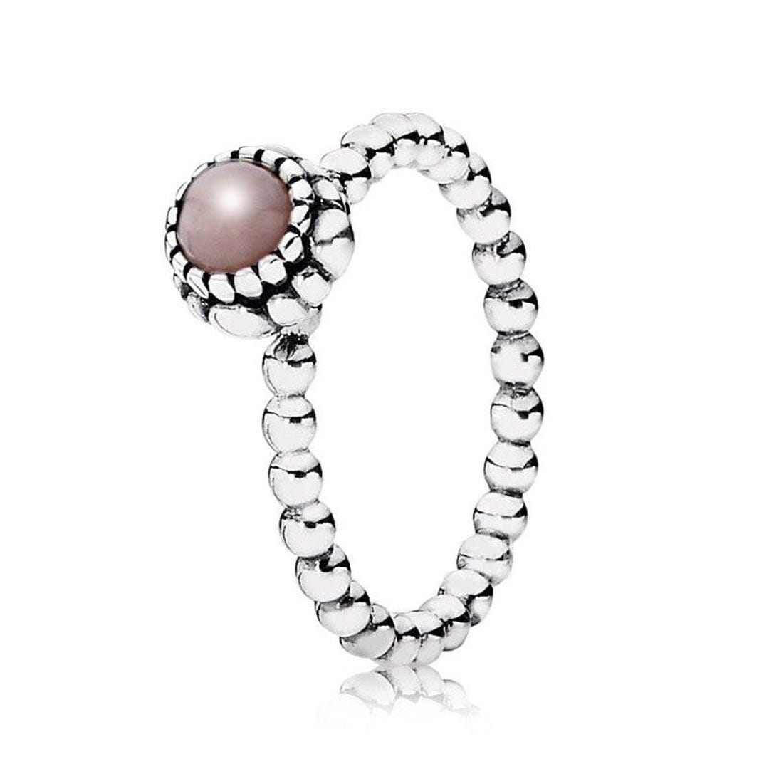 Pandora Pink Opal October Birthstone Ring Ale 925 - Etsy